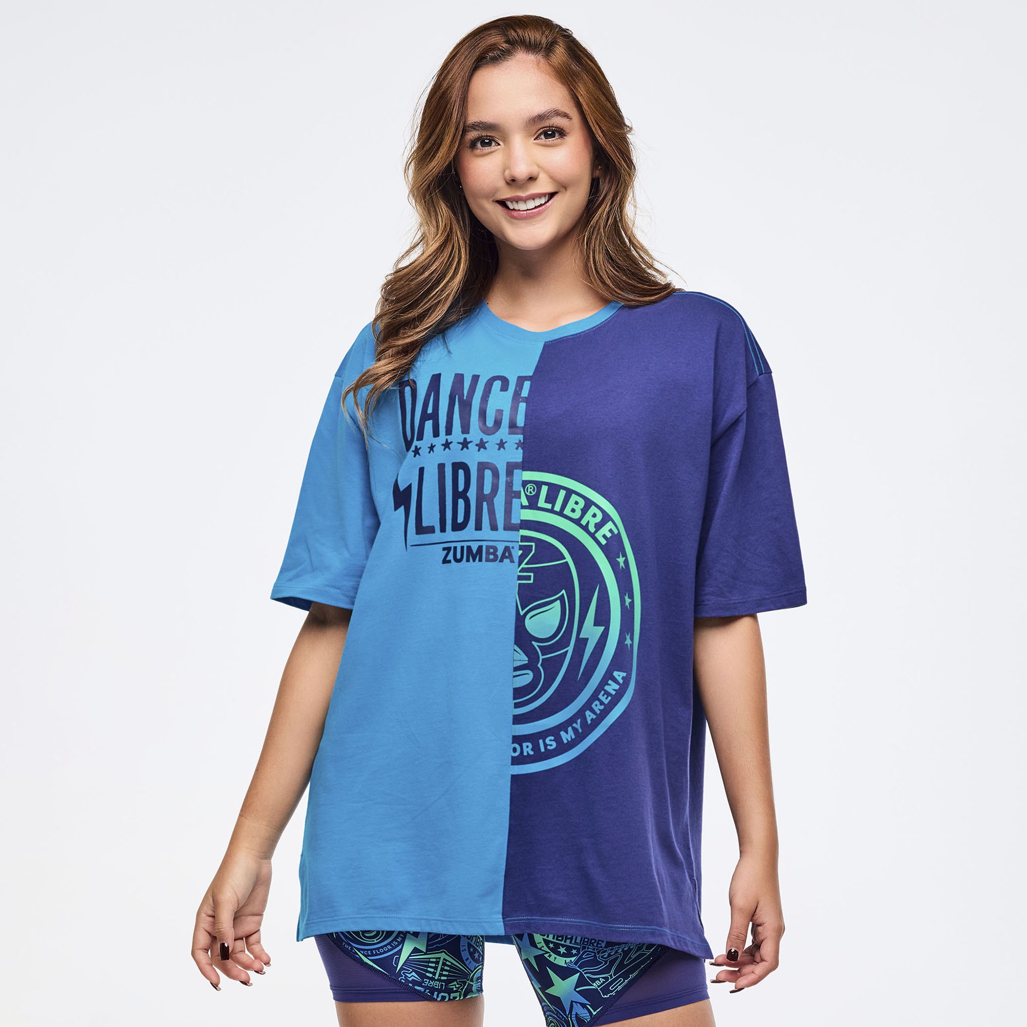 Zumba Libre Men’s Oversized Two-Tone Crew Neck Tee – Zumba Shop SEA